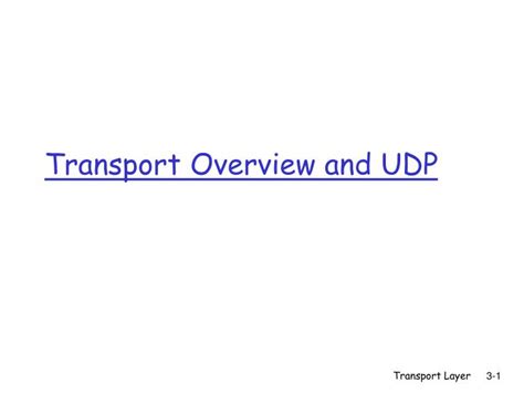 PPT Transport Overview And UDP PowerPoint Presentation Free Download ID 3360878