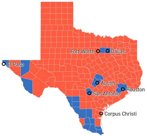 A Look Back At 2020 2016 Us Election Results By Texas County
