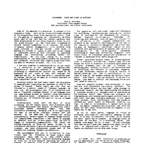 Discourse Codes And Clues In Contexts Acl Anthology