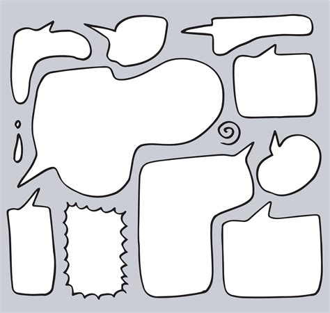Set Of Hand Drawn Sketch Speech Bubbles Vector Illustration 41497667