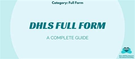 Dhls Full Form Eligibility Process Salary Opportunity 2023
