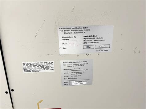 Used Horiba Pr Pd Mask Particle Detection System For Sale At