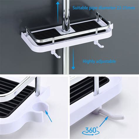 Badu Bg Практична поставка за съхранение на пръти Организатор Поднос за шампоан Едноетажни