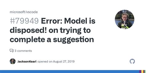 error model is disposed on trying to complete a suggestion · issue
