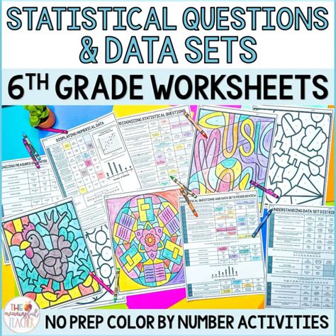 Statistical Questions And Data Sets 6th Grade Worksheets Tpt