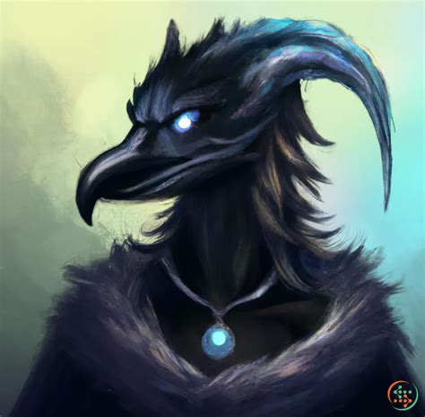 Digital Art Of Anthro Raven Demon Artificial Design