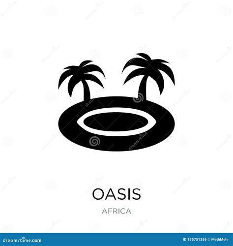 Oasis Icon In Trendy Design Style Oasis Icon Isolated On White Background Stock Vector
