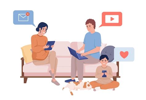 가족 채팅 일러스트 이미지 Freepik에서 무료 다운로드