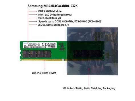 Samsung M323R4GA3BB0 CQK 32GB DDR5 4800 PC5 38400 4800MHz UDIMM Non ECC
