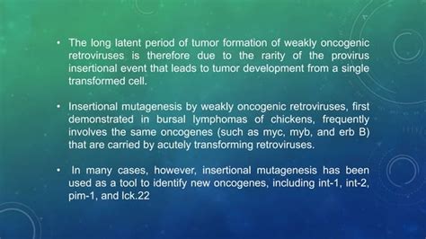 Identoification And Types Of Oncogene Ppt