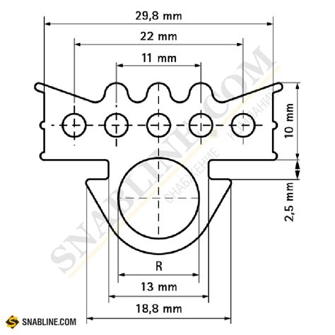 Резиновый профиль ВАЛРАВЕН BIS RapidRail epdm, M6-M10 L=30 м (артикул ...