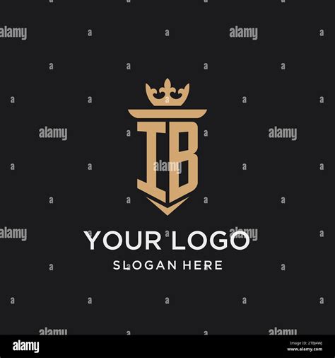Ib Monogram With Medieval Style Luxury And Elegant Initial Logo Design