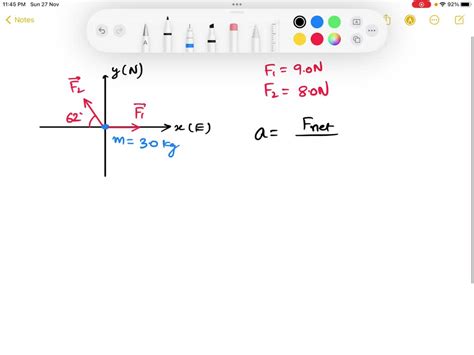 Only Two Forces Act On A 3 0 Kg Mass One Of The Forces Is 9 0 N East