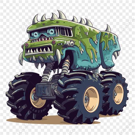 몬스터 트럭 벡터상표만화클립 아트 Png 일러스트 무료 다운로드 Lovepik