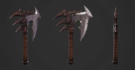 Spike Axe 3d Weapons Unity Asset Store