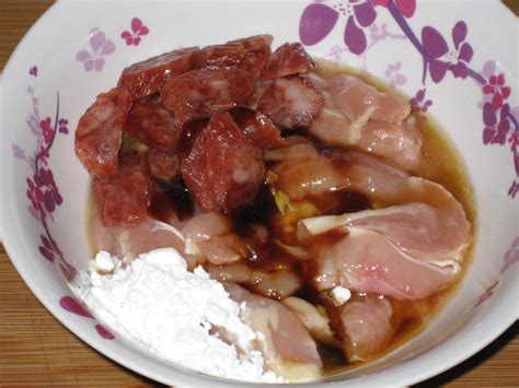 Belly Good Cooking Steamed Chicken With Chinese Sausage