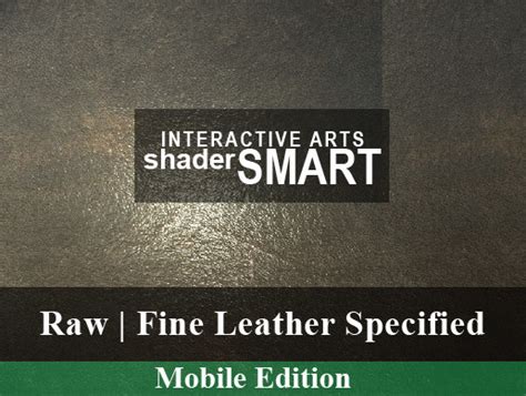 leather specified shader smart mobile edition 시각 효과 셰이더 unity