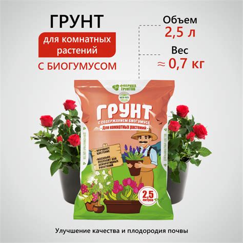 Грунт для комнатных растений Земля для рассады Биогумус 2 5л купить