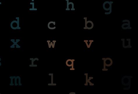 Dark Black Vector Template With Isolated Letters 9858298 Vector Art At