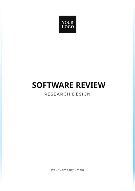 Free Software Review Research Design Template To Edit Online