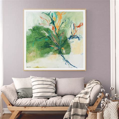 Colorful Canvas Wall Artabstract Living Room Artflower Collage Canvas