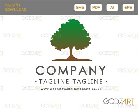 Tree Logo Editable Artwork Holidays Ai Pdf Svg Eps Etsy