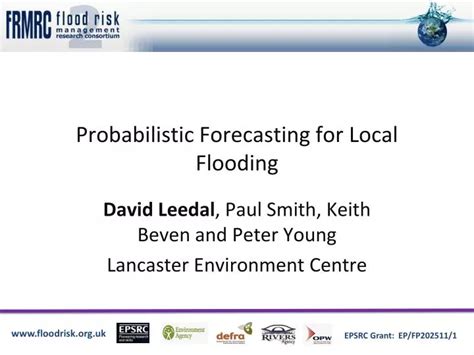 PPT Probabilistic Forecasting For Local Flooding PowerPoint Presentation ID