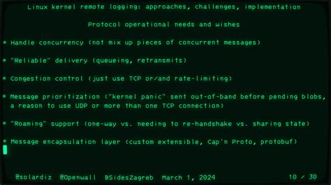 Linux Kernel Remote Logging Approaches Challenges Implementation