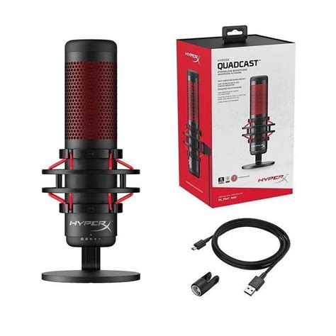 Thiết Bị Thu Âm Micro Hyperx Quadcast Red Led Thế Giới Gear X