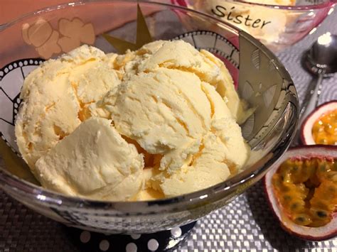 Club Foody Passion Fruit Ice Cream Recipe • Great Exotic Flavor