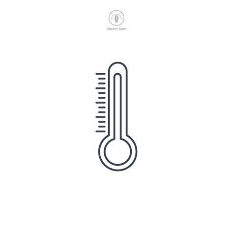Thermometer Icon Symbol Vector Illustration Isolated On White