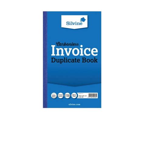 Silvine Carbonless Invoice Duplicate Book