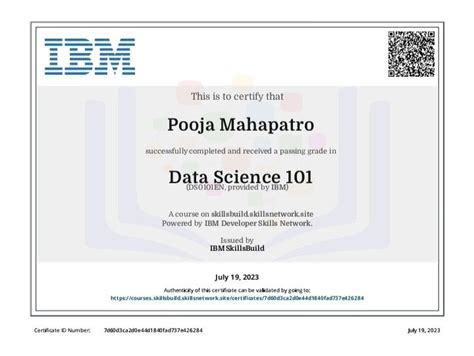 Ibmdatascience Ibmskillsbuild Pooja Mahapatro