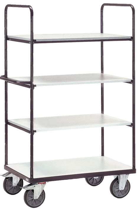 4 Shelf Trolley Esd 4 Shelves Loading Bed 1200 X 800 Mm Dpv