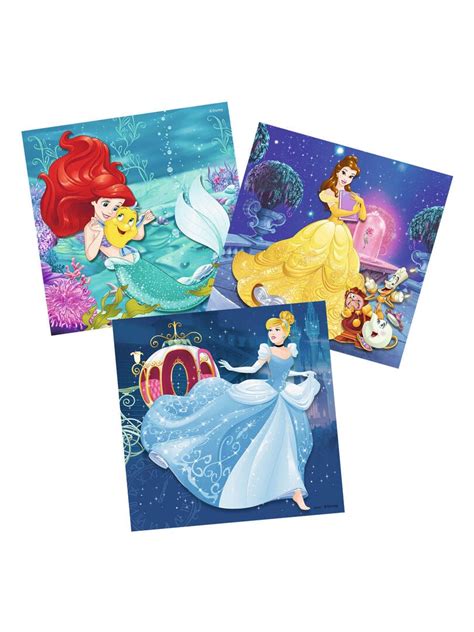 Puzzle 3 X 49 Pièces Princesses Disney Les Aventures Des Disney