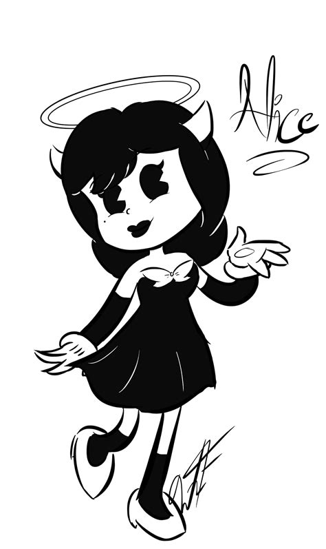 Alice Angel Coloring Page Alice Angel Mejikuhibiniu Coloring Page