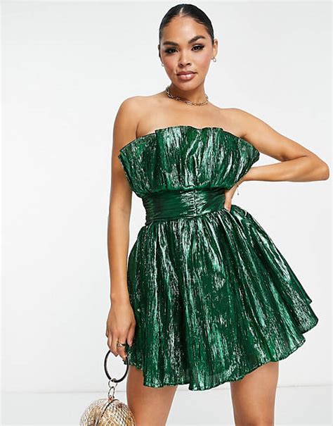 Collective The Label Exclusivité Robe Courte Bandeau Émeraude Asos