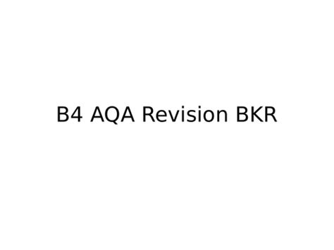 Gcse 9 1 Revision Biology Aqa Unit 4 Revision Slides Teaching Resources
