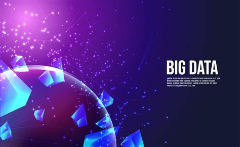 Premium Vector Glossy Big Data Abstract Background