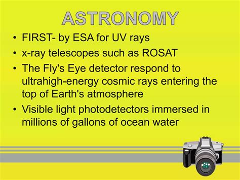Applications Of Photodetectors Pptx Cameras And Camcorders Consumer Electronics