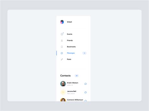 Dashboard Sidebar Navigation Figma And Adobe Xd Resources Ui Dux