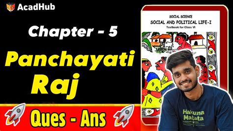 NCERT Solutions For Class 6 Civics Chapter 5 Panchayati Raj YouTube