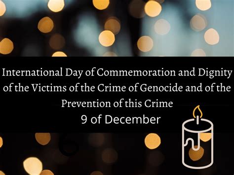 International Day Of Commemoration And Dignity Of The Victims Of The