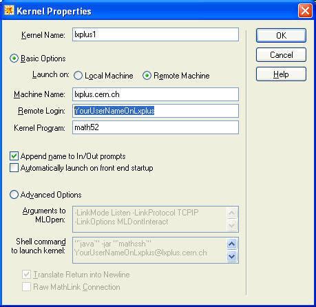 Remote Mathematica Kernel