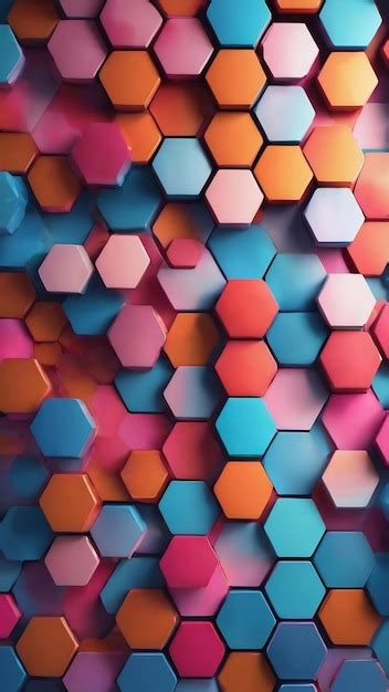 Premium Ai Image Abstract Background Of Hexagon D Rendering