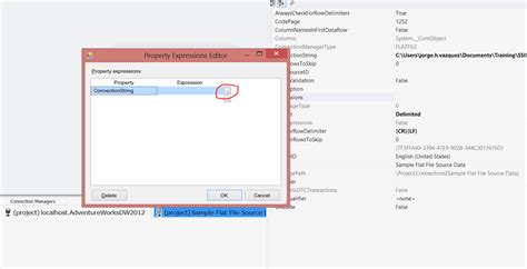 Ssis Expression Builder Of Connection Manager Not Showing Variables Stack Overflow