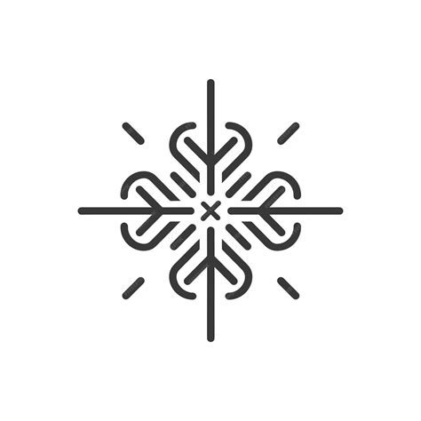 Black And White Outline Geometric Snowflake Design Premium Ai Generated Vector Black And White Outline Geometric Snowflake Design Premium Ai Generated Vector