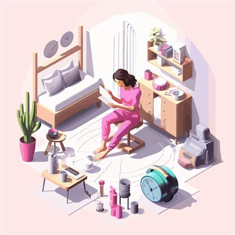 Premium Vector 3disometricflatvectorconceptualillustrationoffemale