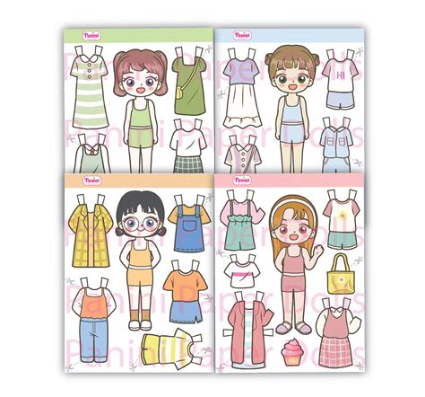 Printable Chibi Cute Kawaii Paper Doll Fanny Printable