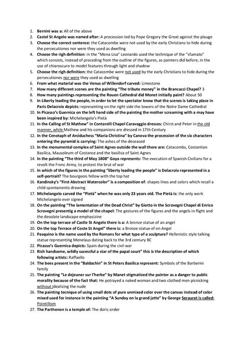 Introduction To History Of Arts And Visual Education Docsity